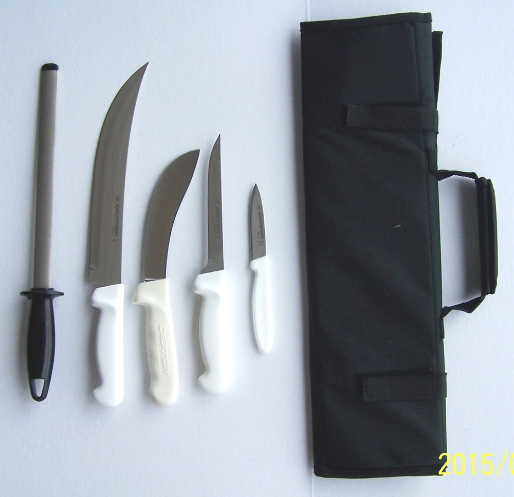 New 6pc. Professional Butcher Hunters Knife Outfit With Free Expedited ...