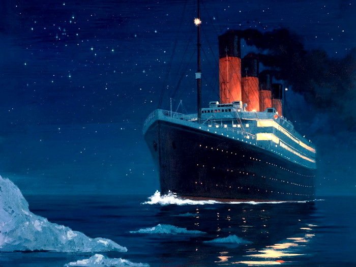 Titanic Night Iceberg History Art 16x12 Print Poster