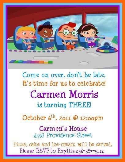 Little Einsteins Birthday Invitations ~ Style #1