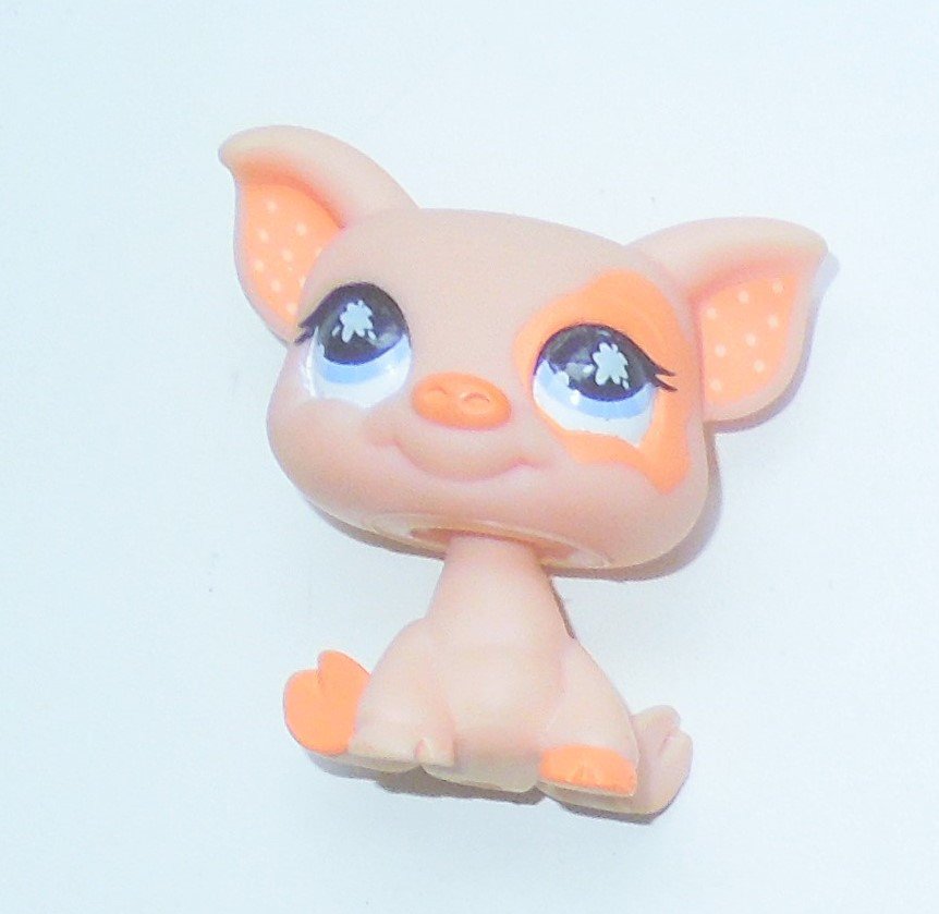 2008 Hasbro Littlest Pet Shop LPS #885 Peach Barnyard Piglet