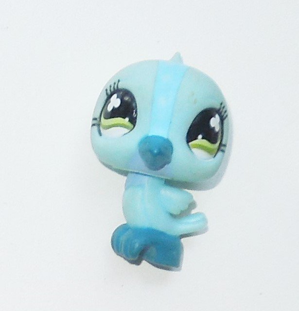 2008 Hasbro Littlest Pet Shop LPS #846 Blue Hummingbird Green Eyes