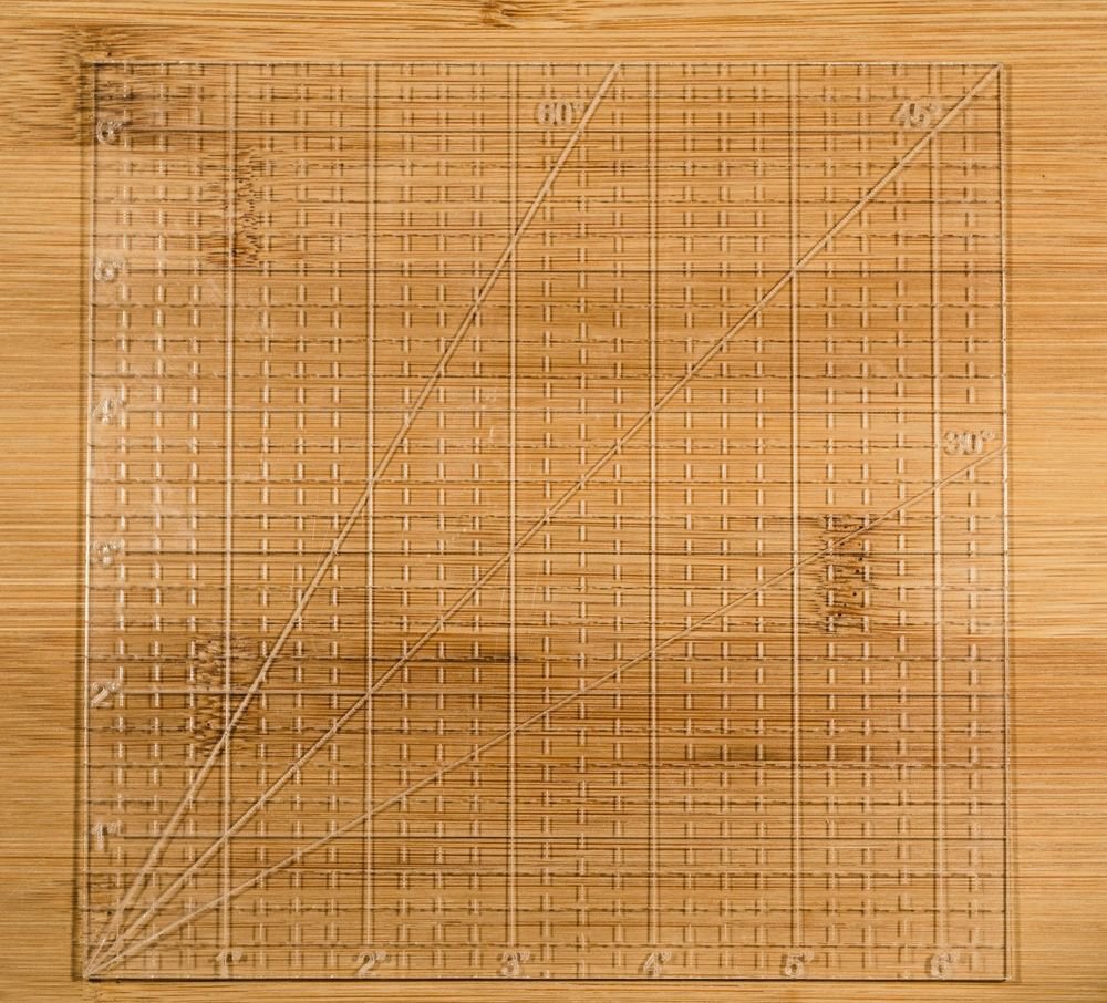 6" Square Ruler.1/8 inch thick Clear Acrylic. Quilting
