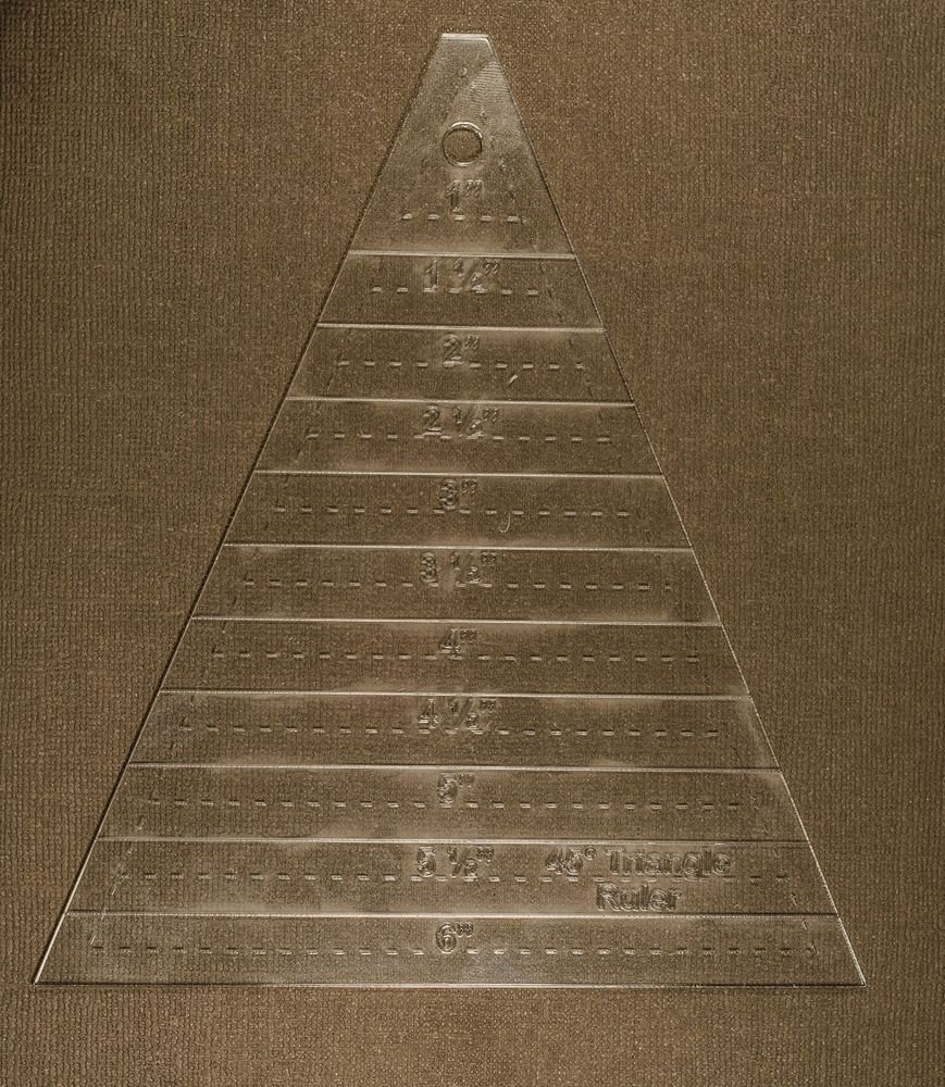 1/8" Clear Acrylic Laser Cut Quilting Template - 45 Degree Triangle Ruler