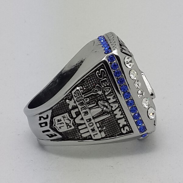 2013 Seattle Seahawks XLVIII Super bowl championship ring WILSON size ...