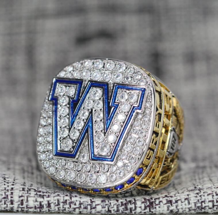 Size 8 Winnipeg Blue Bombers 107th 2019 CFL Grey Cup Championship ring
