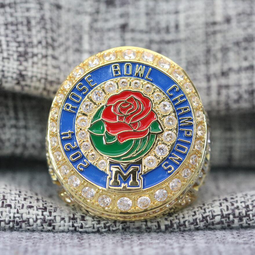 2024 Michigan Wolverines Rose Bowl Championship Ring Official Style ...