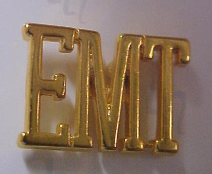EMT Large Gold Plated Insignia Medical Lapel Pin New