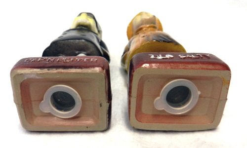 Nautical Old Salty Captain Pepper Watermen Salt Pepper Shaker Set Vintage