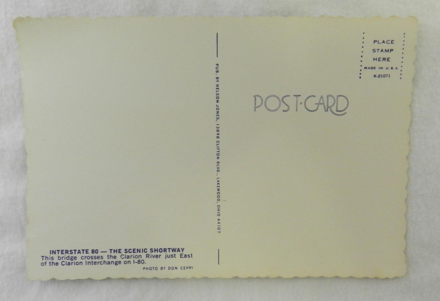 Vintage Uncirculated Interstate 80 Clarion River Bridge Souvenir ...