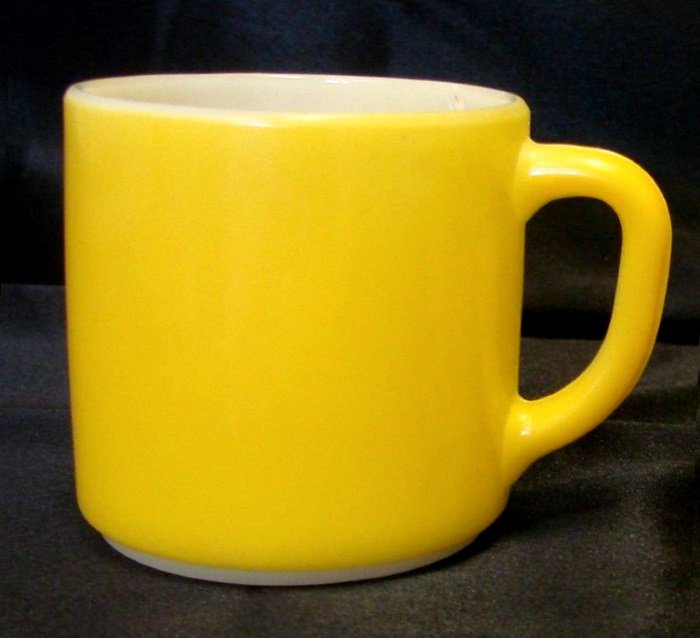 Federal Glass Bright Sun Yellow Heat Proof Coffee Cup Mug Vintage Retro