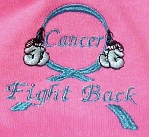 Fight Back Cancer Awareness Teal Boxing Gloves Hot Pink S/S T Shirt ...