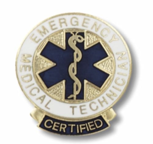 Certified EMT Medical Emblem Insignia Pin W/Safety New