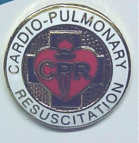 Cardio-Pulmonary Resuscitation Medical Insignia Emblem Pin W/Safety CPR New