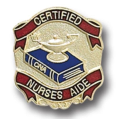 CNA Certified Nurses Aide Textbook Lamp Medical Insignia Emblem Pin New 949