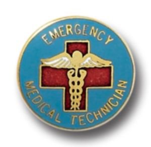 EMT Emergency Medical Tech Caduceus Gold Plate Insignia Emblem Pin 943 New
