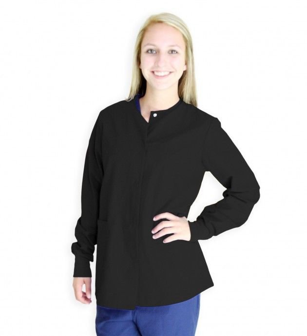 Spectrum Uniforms Black Cardigan Warm Up Round Neck 3XL Women's 414C New