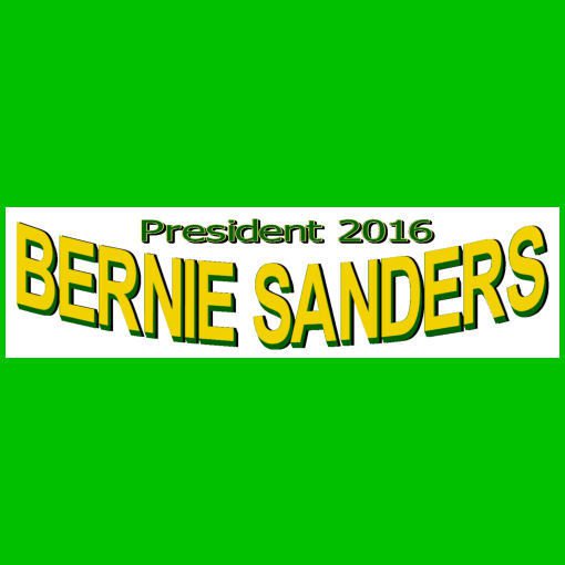 BERNIE SANDERS PRESIDENT 2016 (Yellow) Bumper Sticker BUY 2 GET 1 FREE