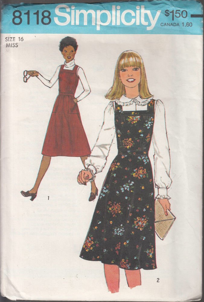 Simplicity 3723-Vtg 70's Woman Jumper Sewing Pattern UNCUT