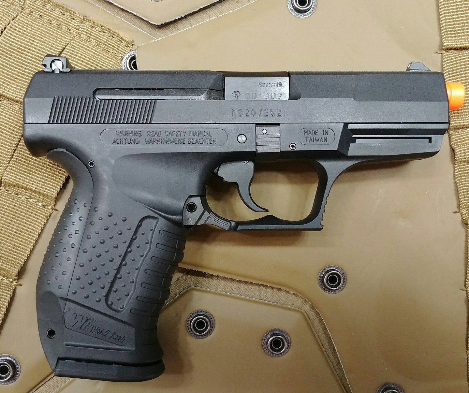 WE-TECH green gas blowback Walther Full size P99 full metal airsoft ...