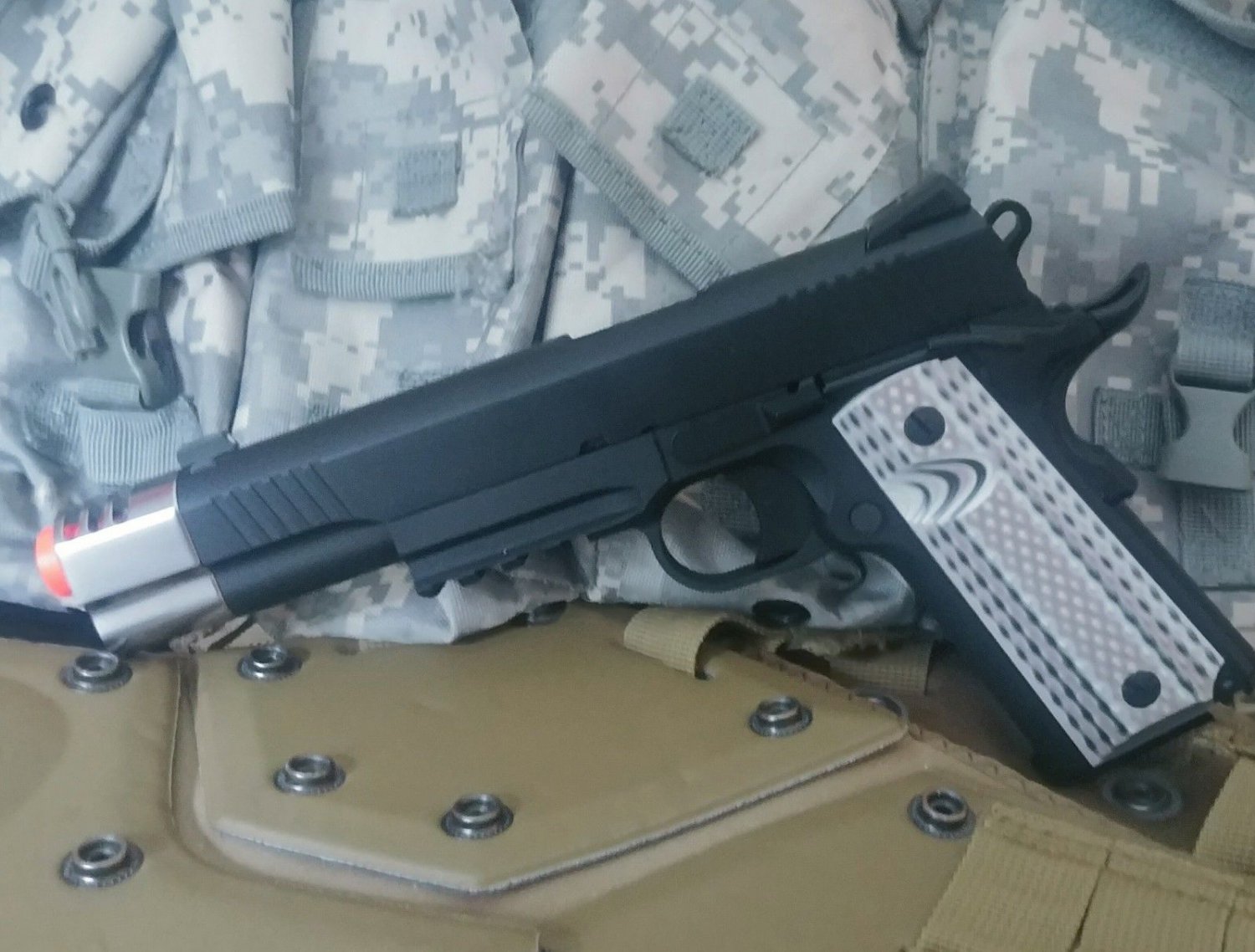 WE-TECH green gas blowback M45 1911 full metal airsoft pistol gun w ...