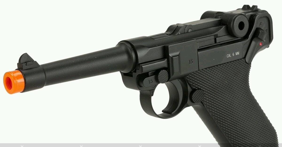 Kwc CO2 airsoft blowback Luger PO8 full metal pistol gun C02 parabellem gbb