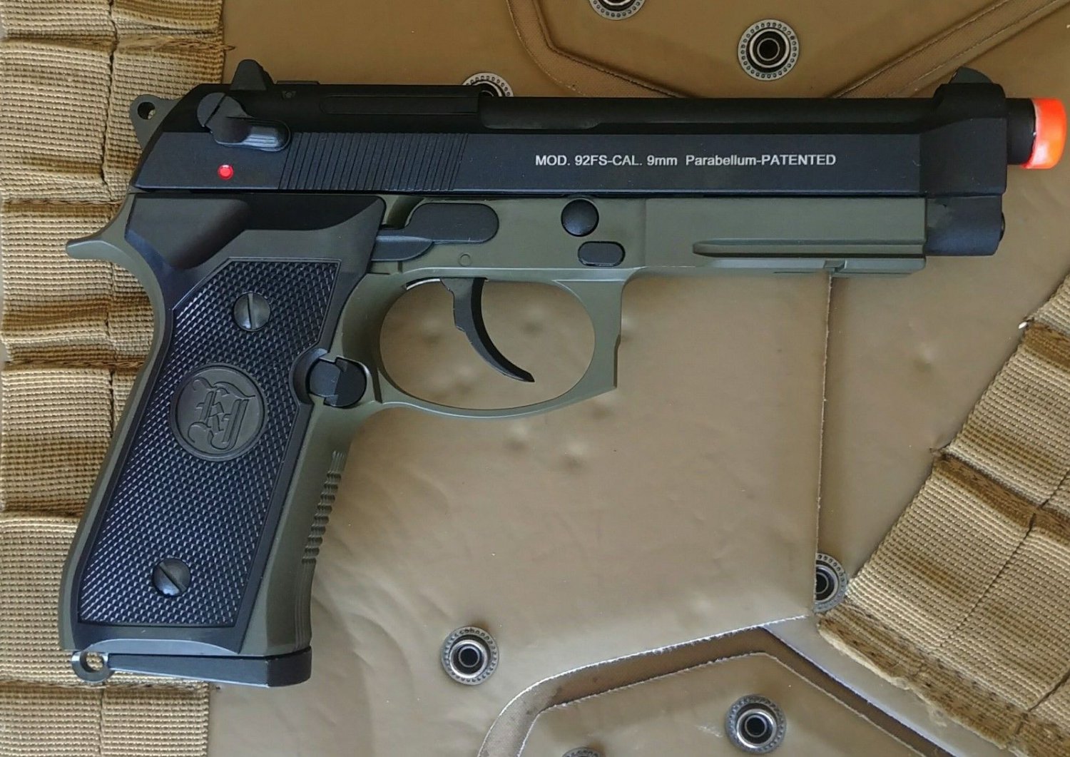 KJW green gas blowback M9 A1 Beretta full metal airsoft gun tactical pistol