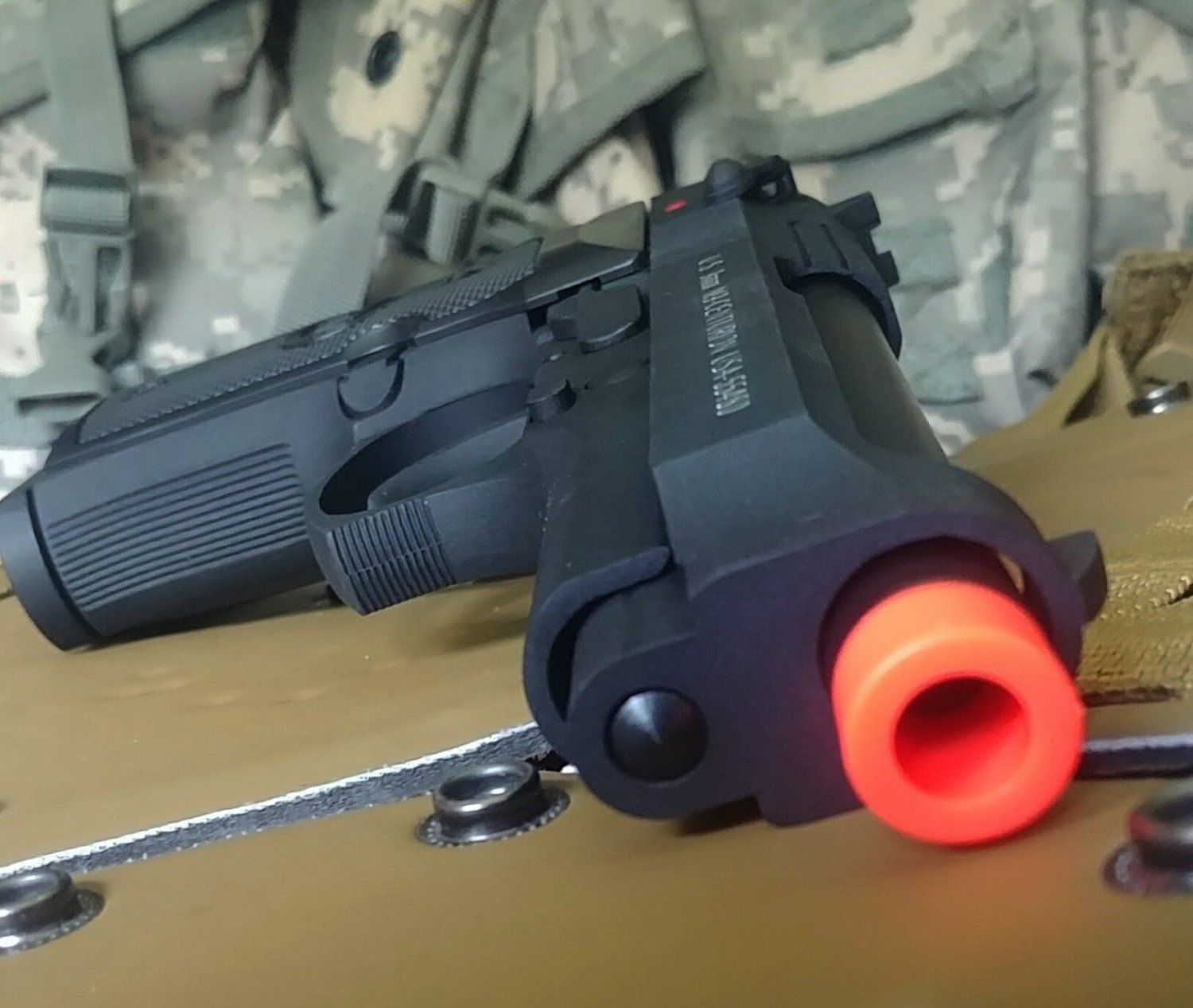 B&W green gas blowback M9 Beretta full metal airsoft pistol gun US ...