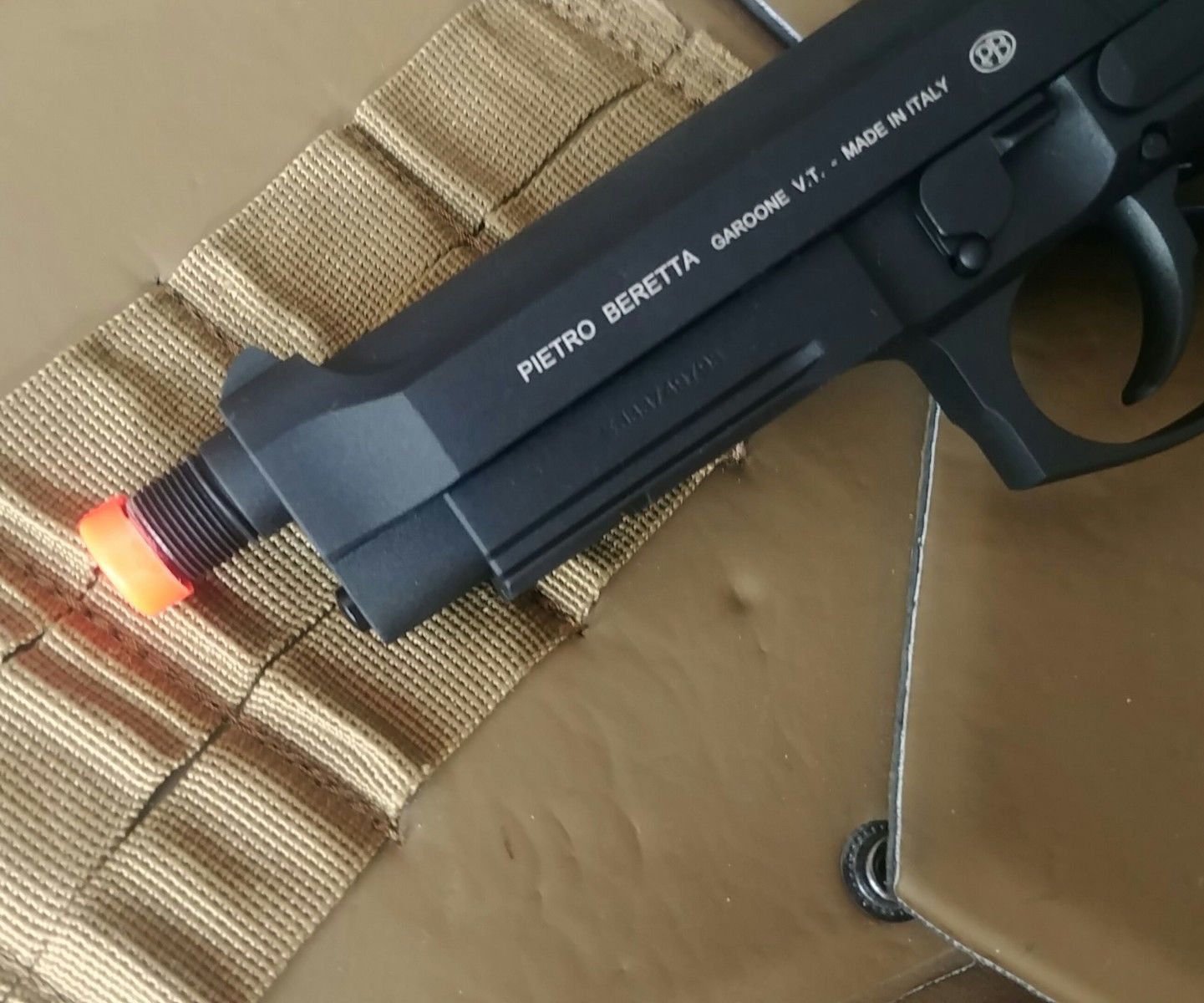 KJW M9 green gas blowback Beretta full metal airsoft pistol w barrel ...