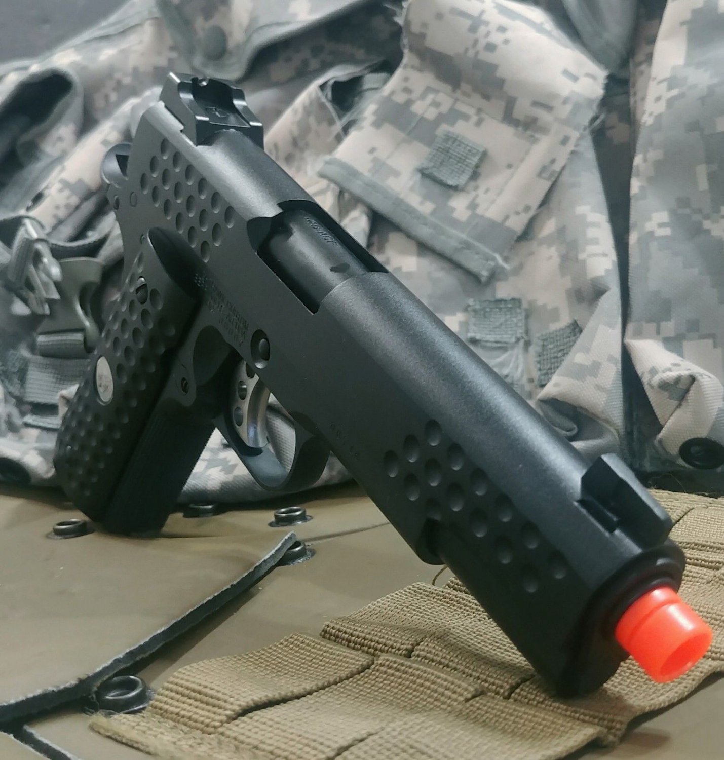 WE-TECH green gas blowback 1911 Knight Hawk full metal airsoft pistol gun