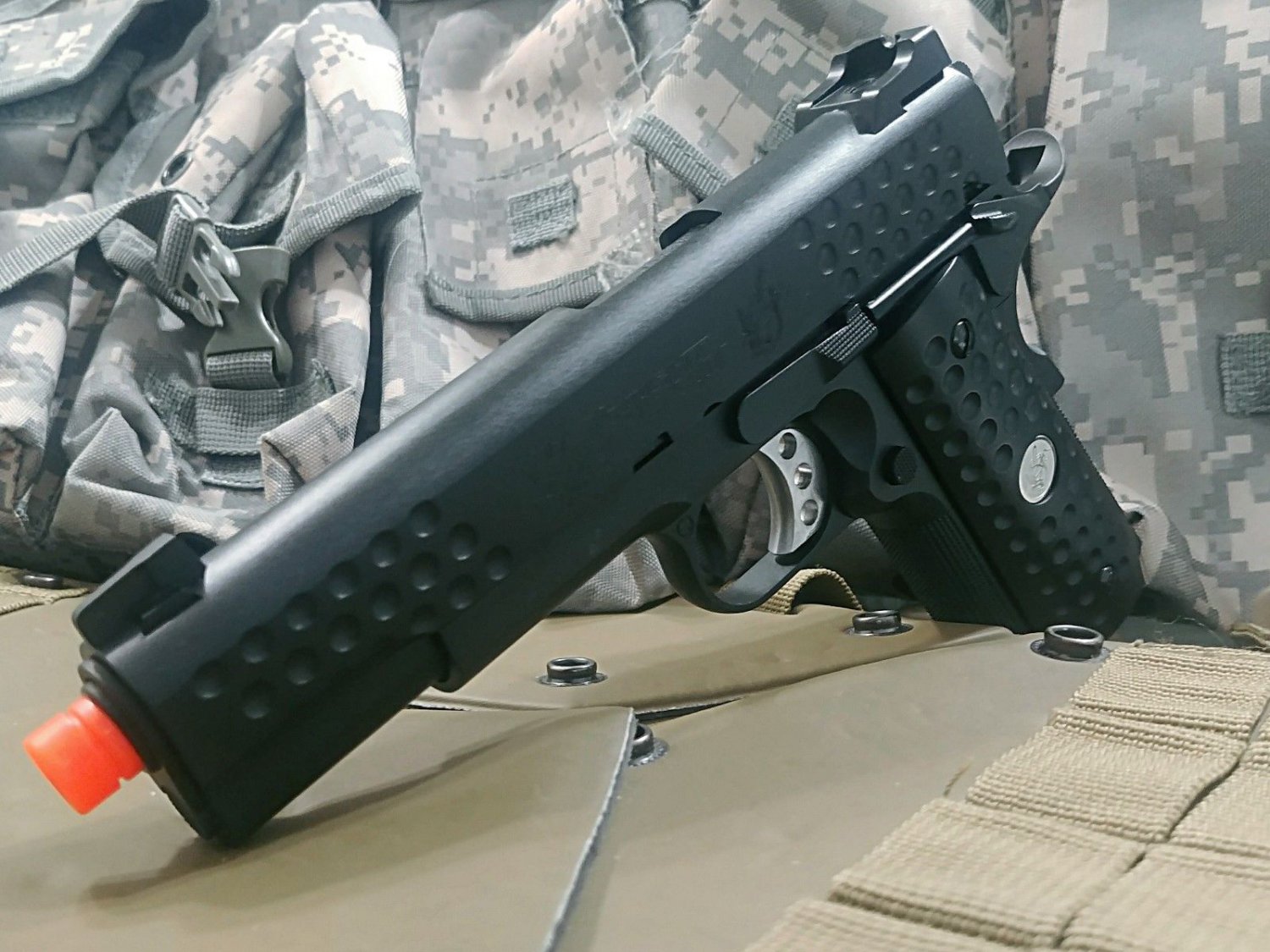 WE-TECH green gas blowback 1911 Knight Hawk full metal airsoft pistol gun