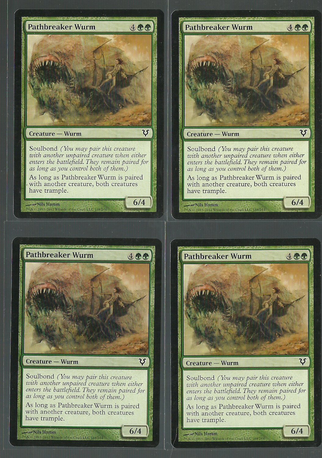 Pathbreaker Wurm x4 NM Avacyn Restored
