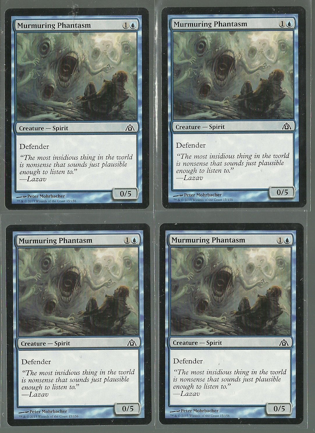 Murmuring Phantasm x4 NM Dragons Maze Magic the Gathering
