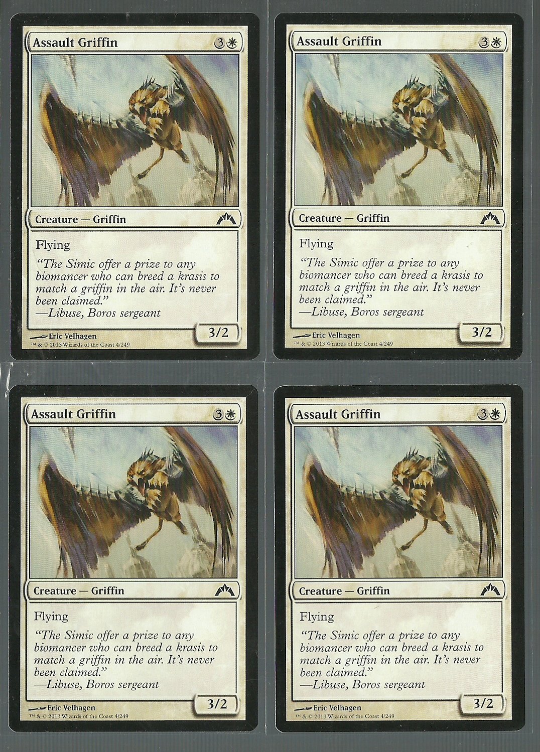Assault Griffin x4 NM Gatecrash Magic the Gathering