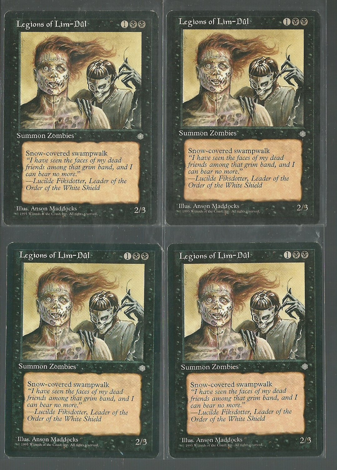Legions of Lim-Dul x4 - Good - Ice Age - Magic the Gathering