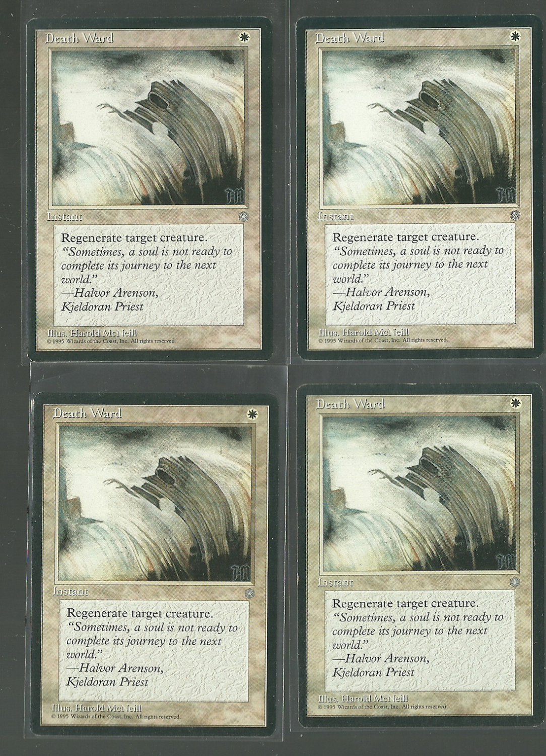 Death Ward x4 - Good - Ice Age - Magic the Gathering