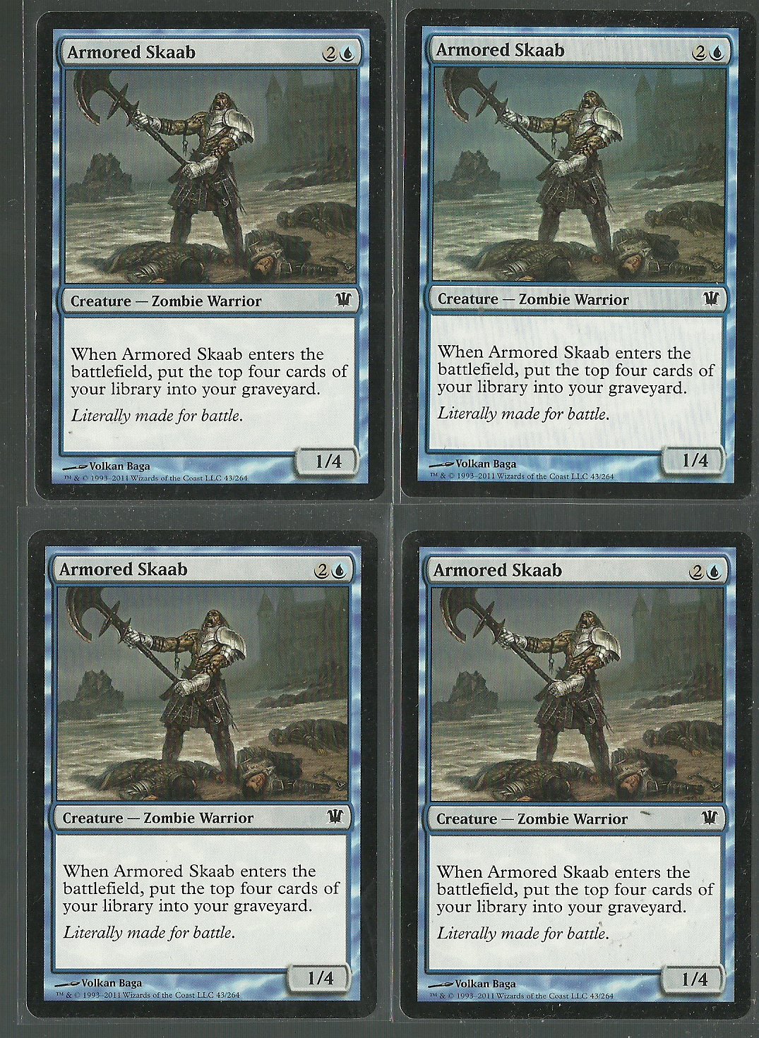 Armored Skaab x4 NM Innistrad Magic the Gathering