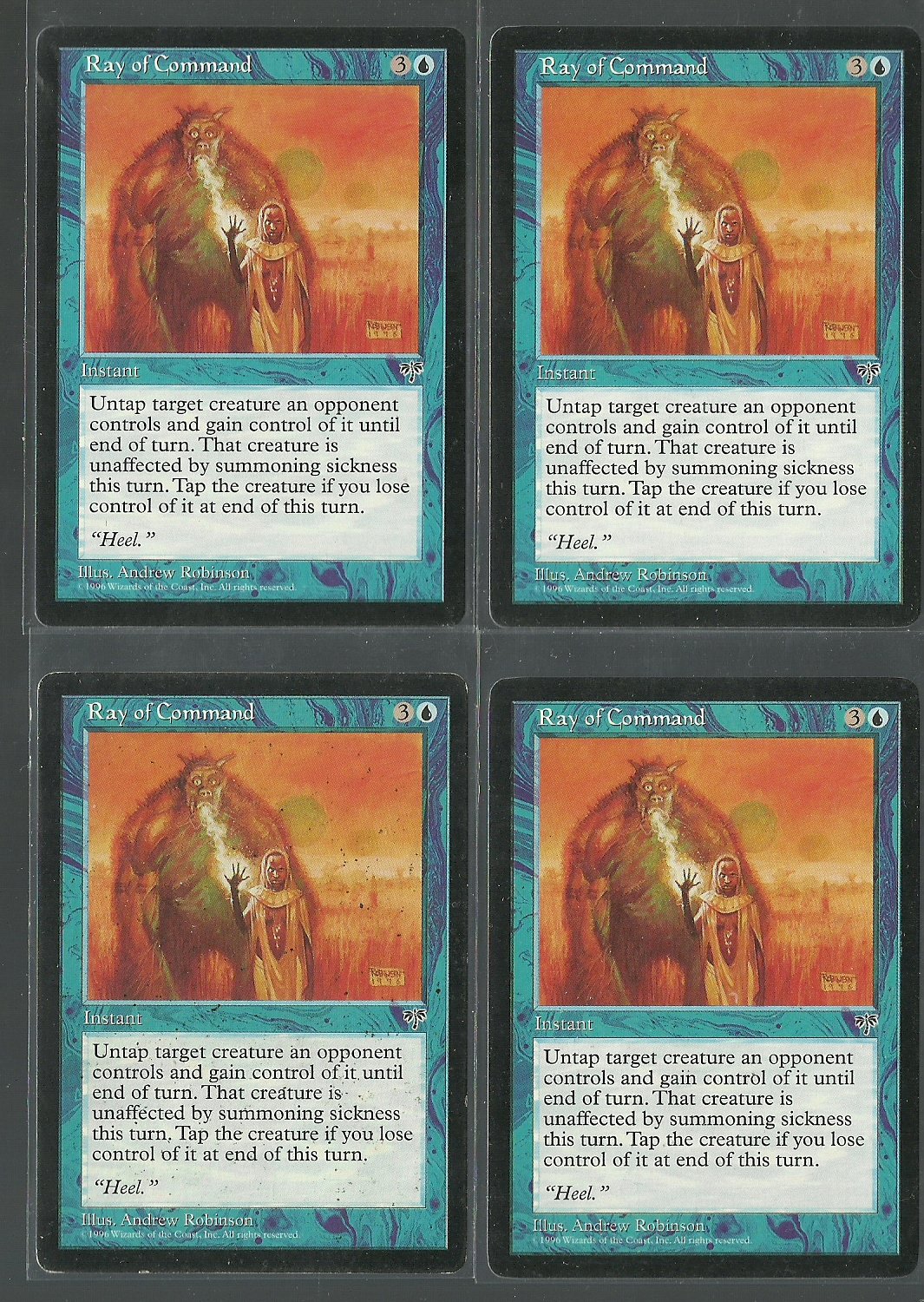 Ray of Command x4 - NM - Mirage - Magic the Gathering
