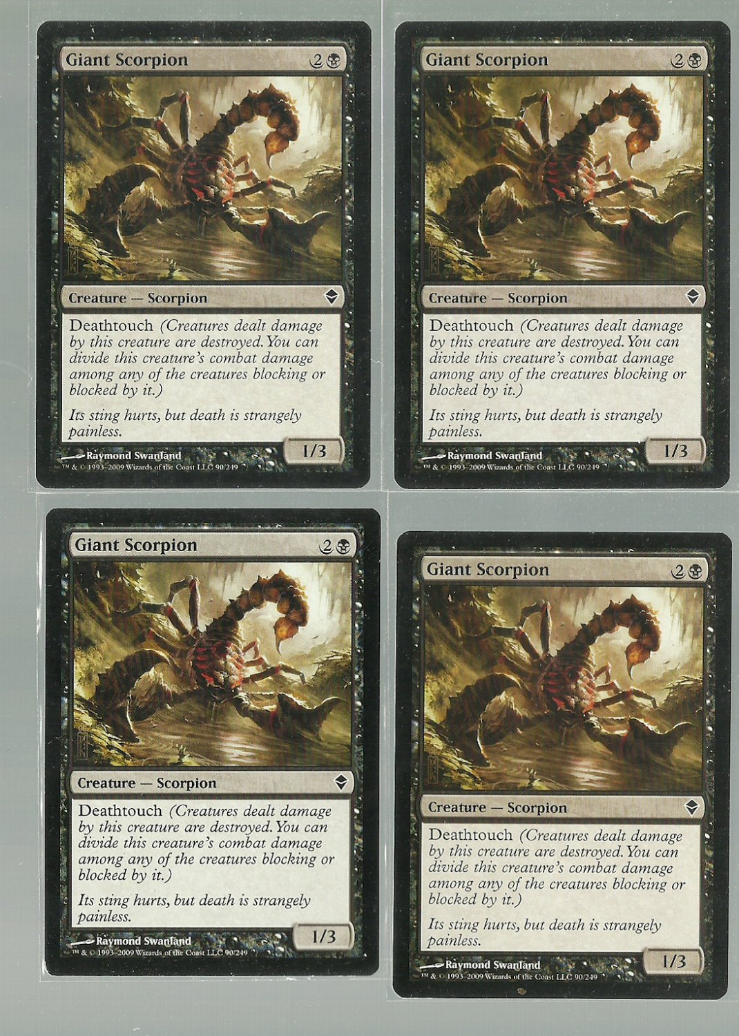 Giant Scorpion x4 NM Zendikar Magic the Gathering