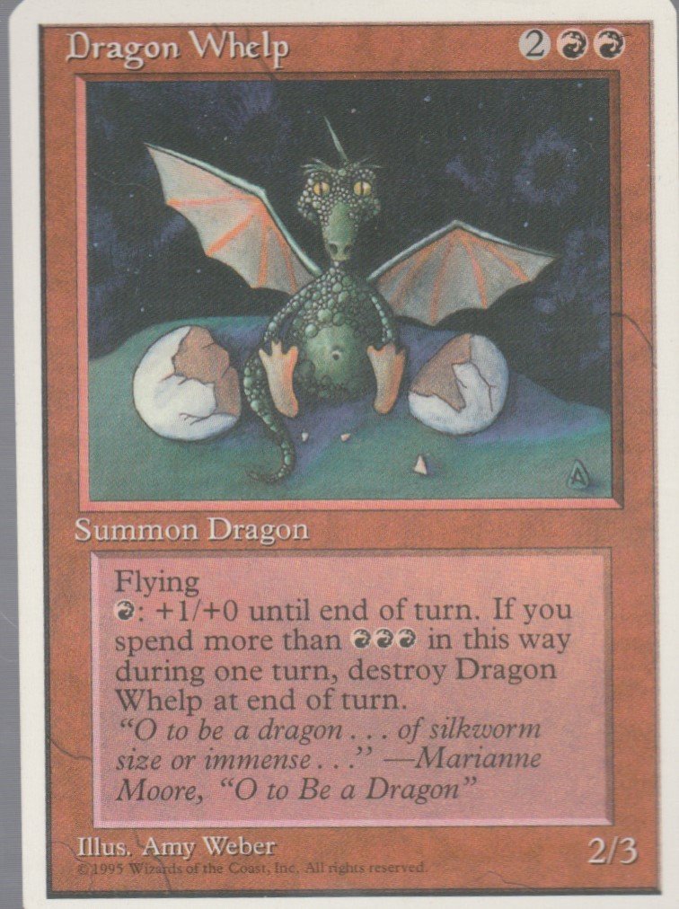 Dragon Whelp - VG - 4th Edition - Magic the Gathering