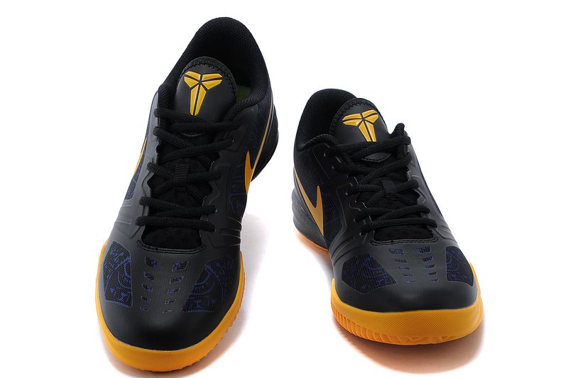 NIKE KB MENTALITY kobe 10 men basketball shoes black blue yellow