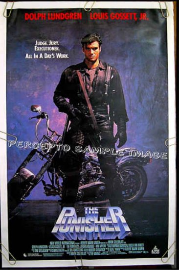 PUNISHER '90 1-Sheet Movie Poster! MARVEL COMICS / DOLPH LUNDGREN
