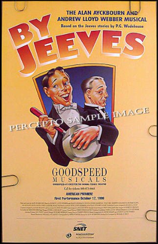 BY JEEVES ~ Orig '96 Flop Musical Poster ~ ANDREW LLOYD WEBBER / ALAN ...