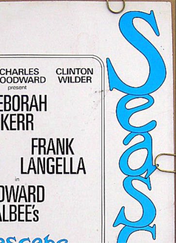 SEASCAPE ~ Rare '75 BROADWAY TRYOUT Theatre Poster ~ Edward ALBEE ...