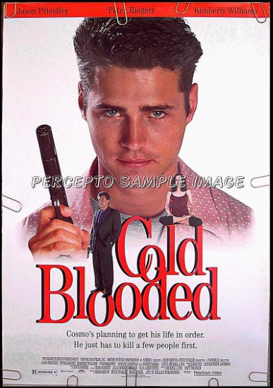 COLD BLOODED ~ Orig 1994 1-Sheet Comedy Movie Poster ~ JASON PRIESTLY ...