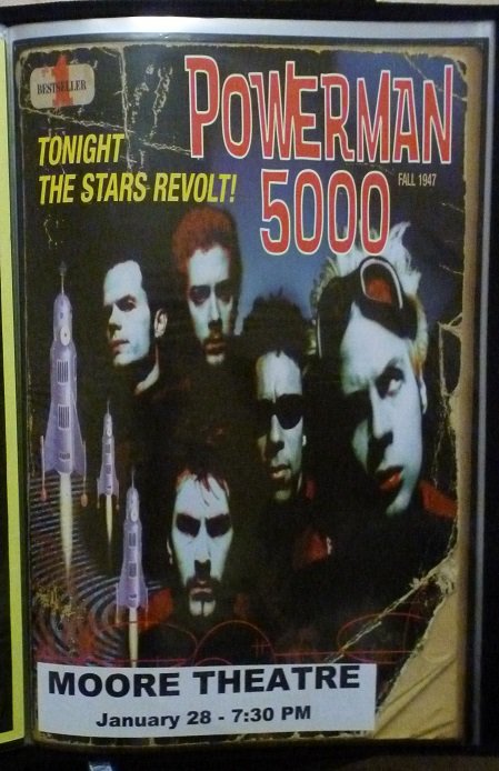 Powerman 5000 Moore Theatre Concert Poster 11x17