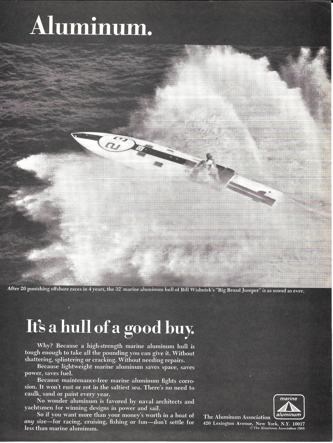1968 Marine Aluminum Ad- Cigarette Boat "Big Broad Jumper"