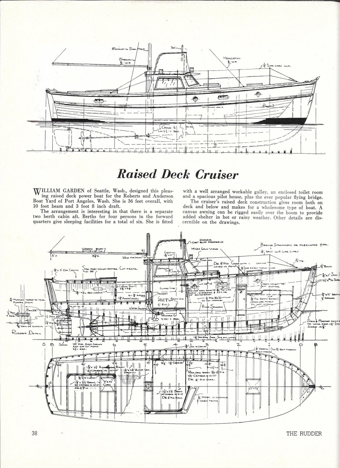 1950 William Garden 36' Raised Deck Cruiser Review