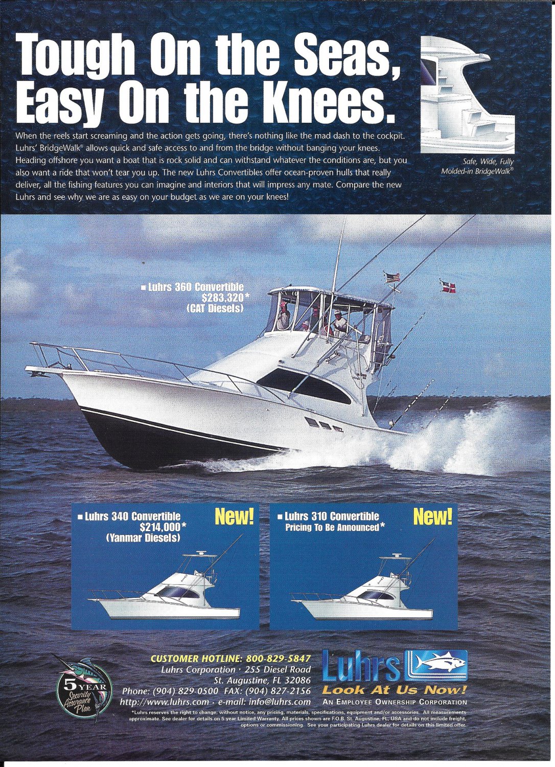 2000 Luhrs 360 Convertible Yacht Color Ad- Nice Photo