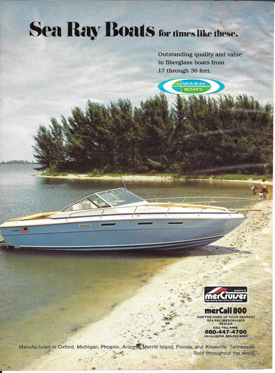 1979 Sea Ray Boat Color Ad- Nice Photo