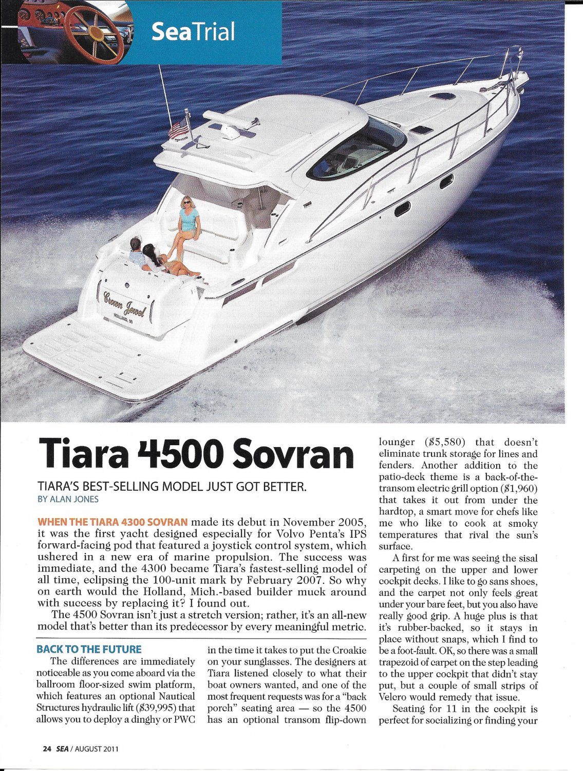 2011 Tiara 4500 Sovran Boat Review- Nice Photos & Boat Specs